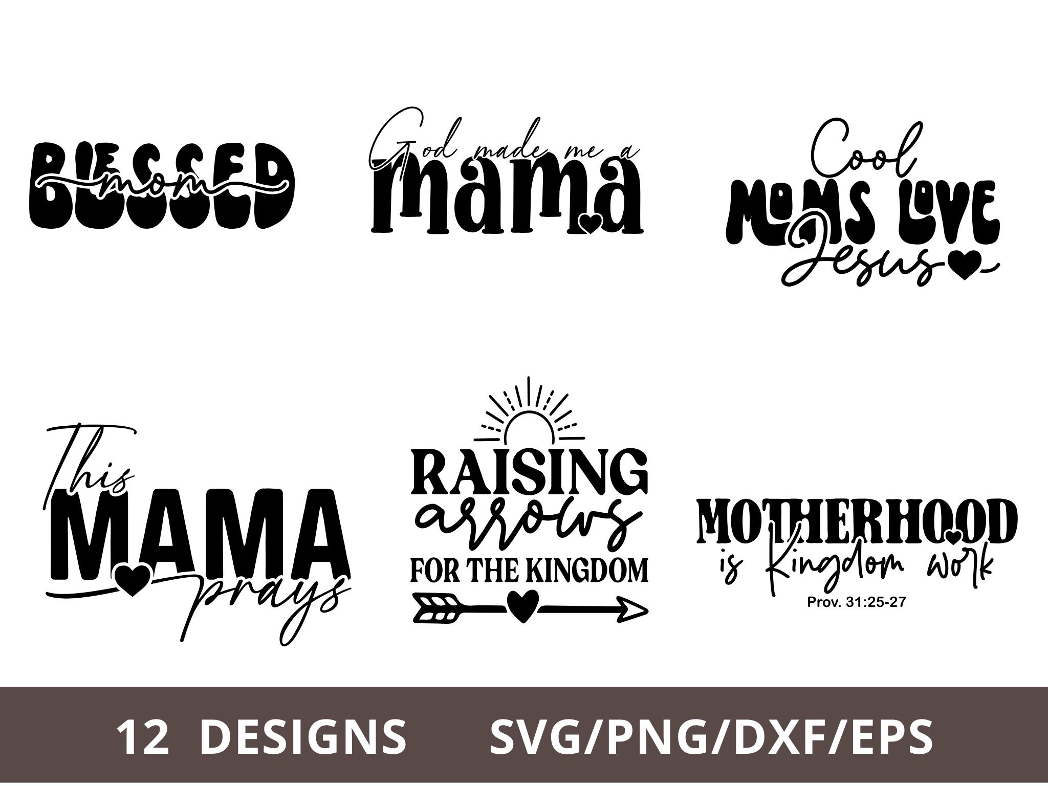 Christian Mom Svg, Blessed Mom Svg, Motherhood is Kingdom Work Svg, Mom ...