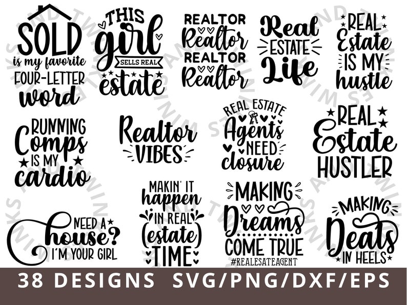 Real Estate SVG Bundle Realtor Svg Real Estate Agent Svg Cut - Etsy