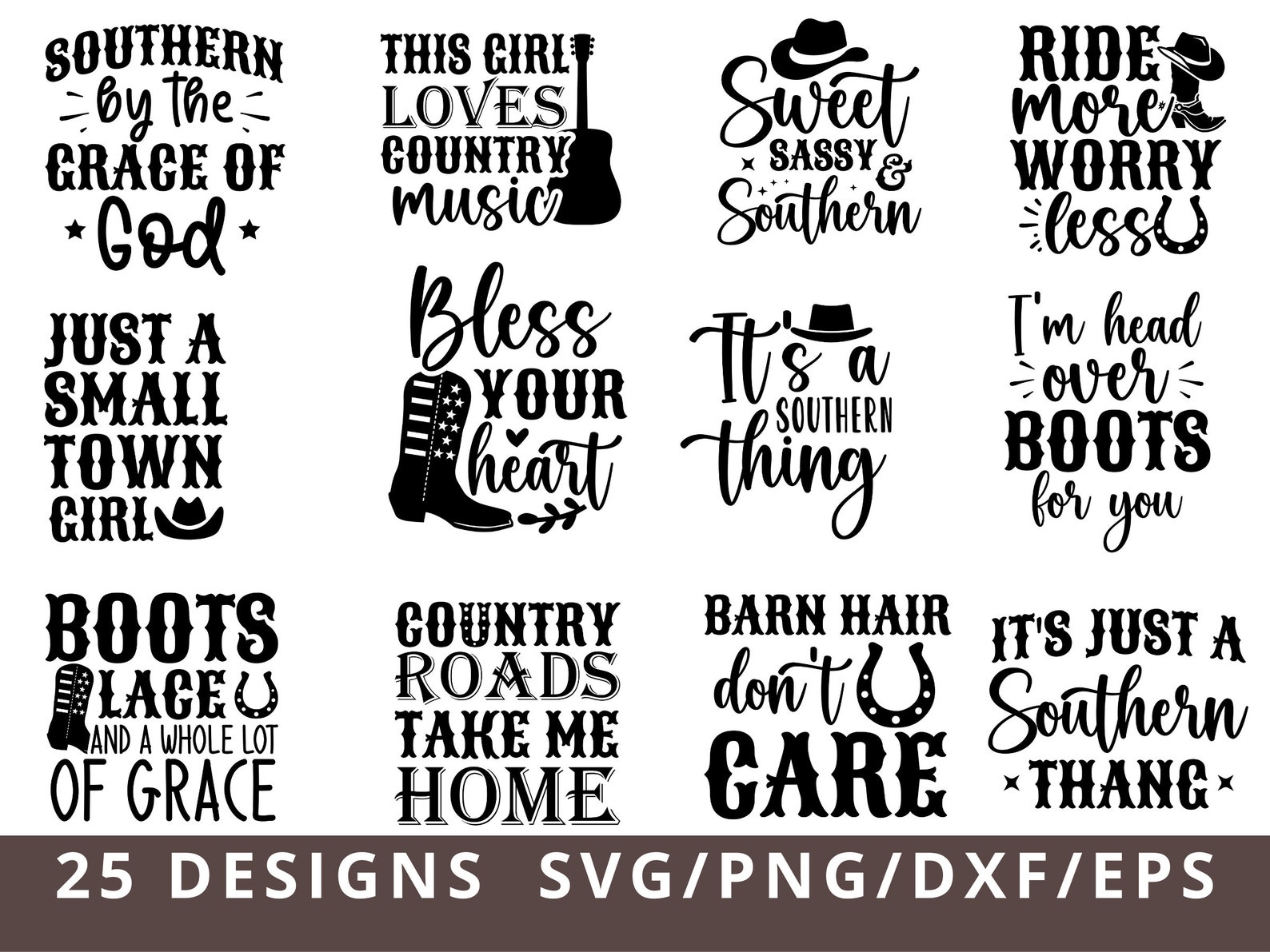 Southern SVG Bundle, Farm Girl SVG, Cowboy SVG, Country Svg, Cowgirl ...