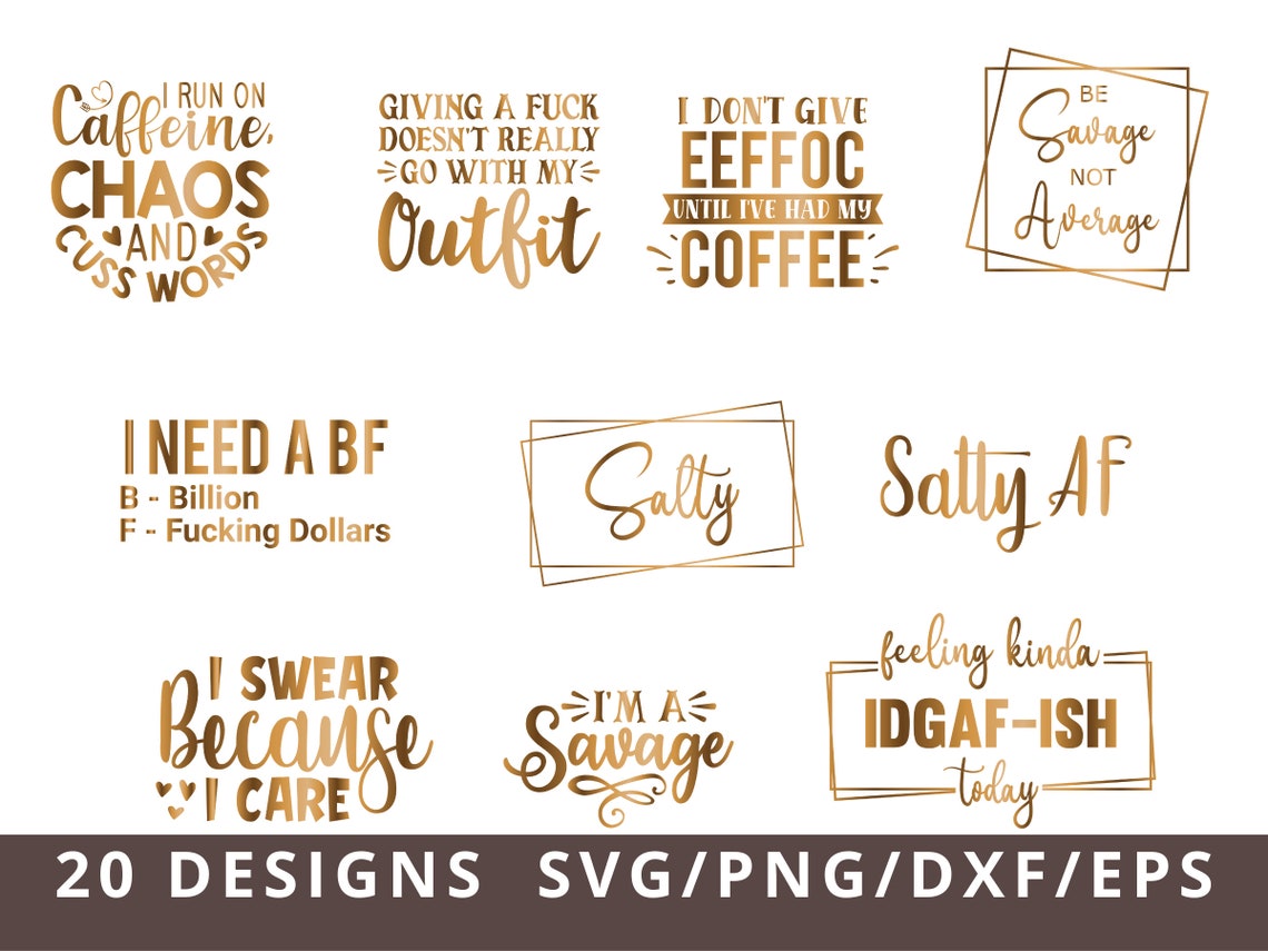 Sassy SVG Bundle Sassy Quotes SVG Funny Sarcastic Svg - Etsy
