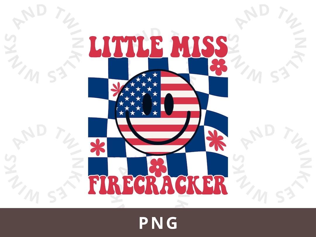 Little Miss Firecracker Png, 4th of July Png, Little Miss America Png ...
