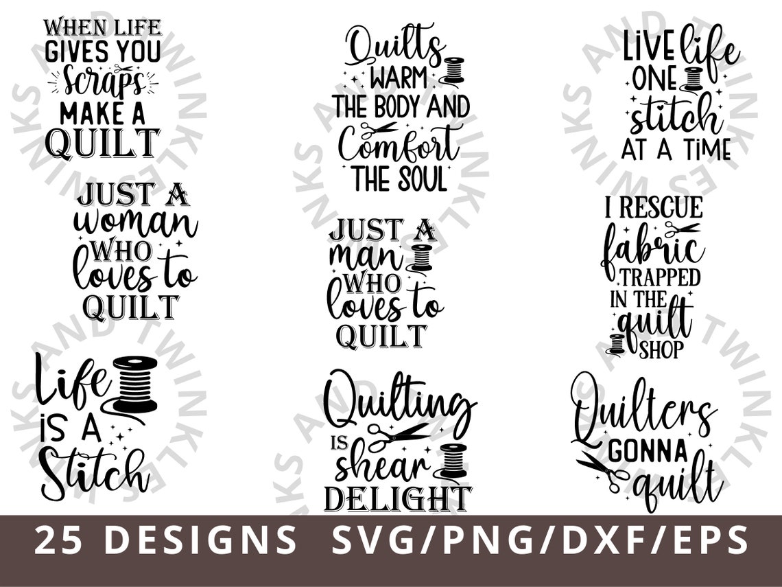 Quilters SVG Bundle Quilting Svg Cut File Png Dxf Sewing - Etsy