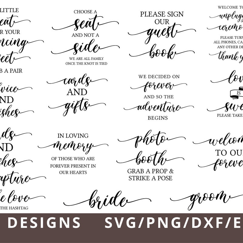 Wedding Sign Svg - Etsy