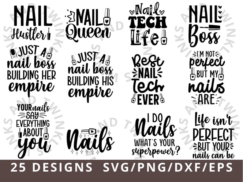 Nail Tech SVG Nail Artist Svg Files Nails Svg Png Dxf Eps - Etsy