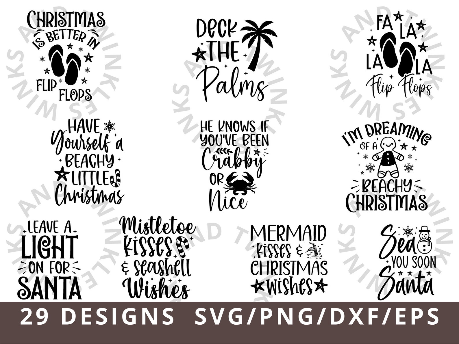 Beach Christmas SVG Bundle, Tropical Christmas Svg, Nautical Christmas ...