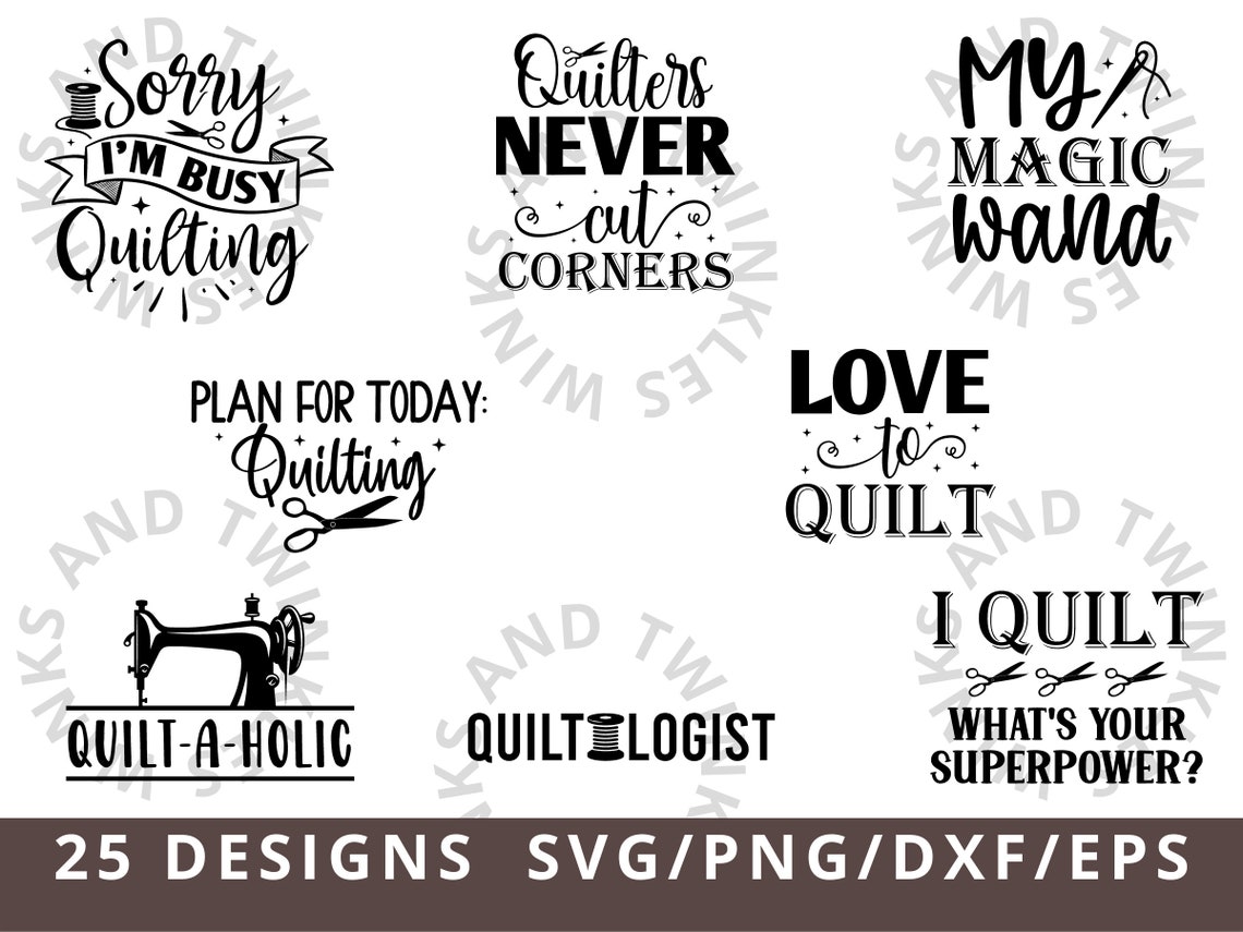 Quilters SVG Bundle Quilting Svg Cut File Png Dxf Sewing - Etsy