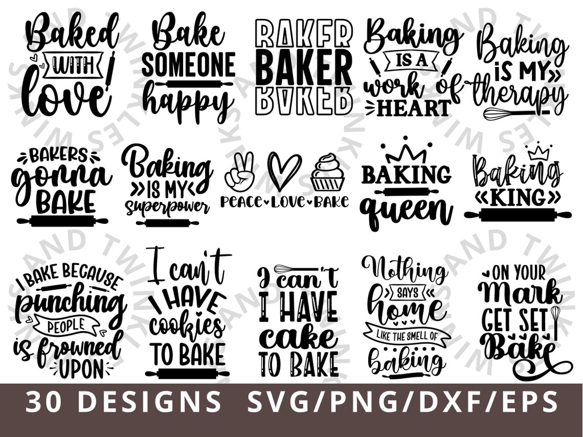 Baking Svg Bundle, Kitchen Svg, Baker Svg Bundle, Bakery Svg Bundle ...