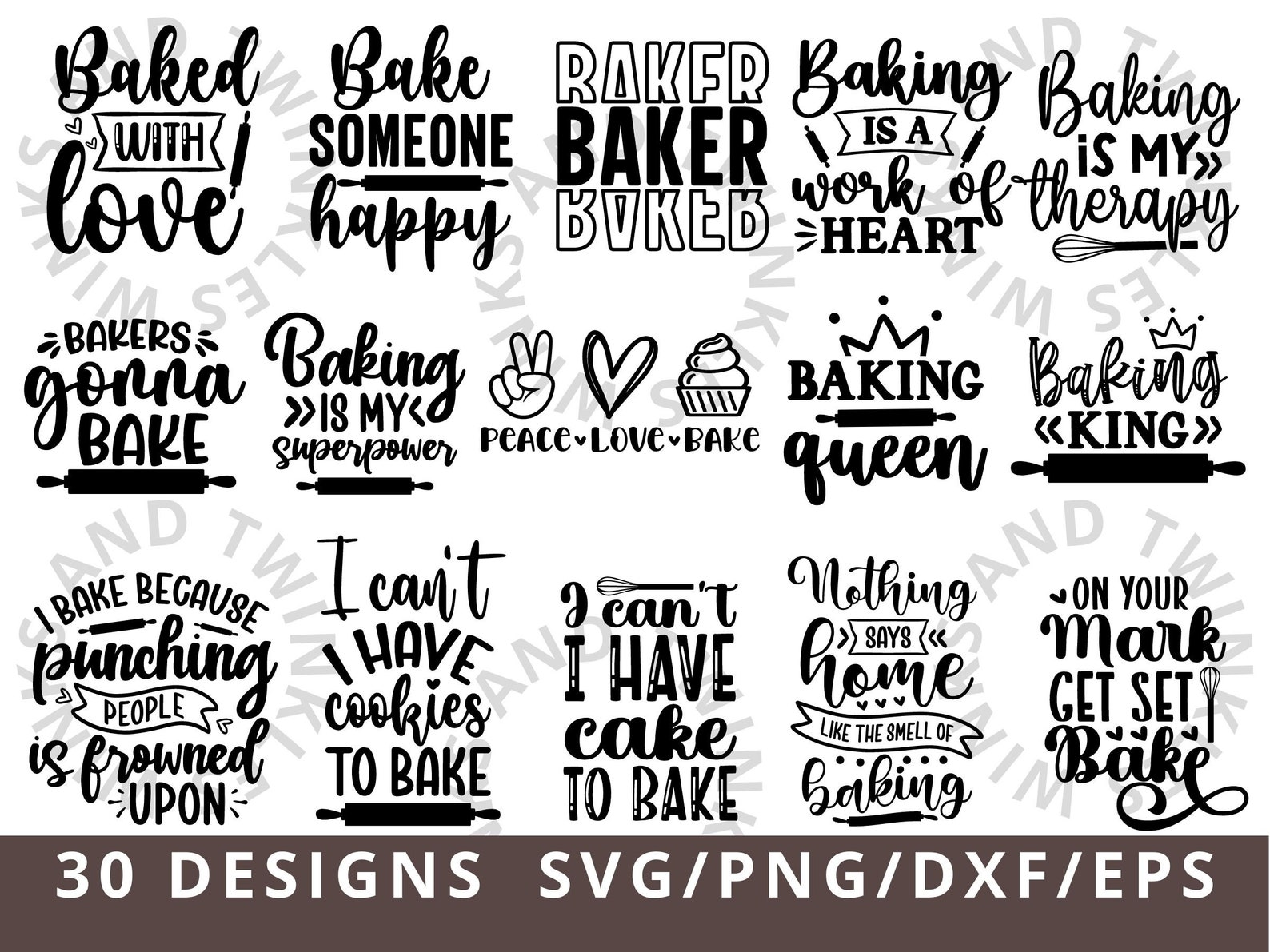 Baking Svg Bundle, Kitchen Svg, Baker Svg Bundle, Bakery Svg Bundle ...