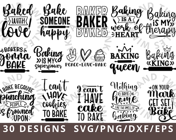 Baking Quotes Svg Bundle, Funny Baking Svg, Baking Queen Svg, Cricut ...