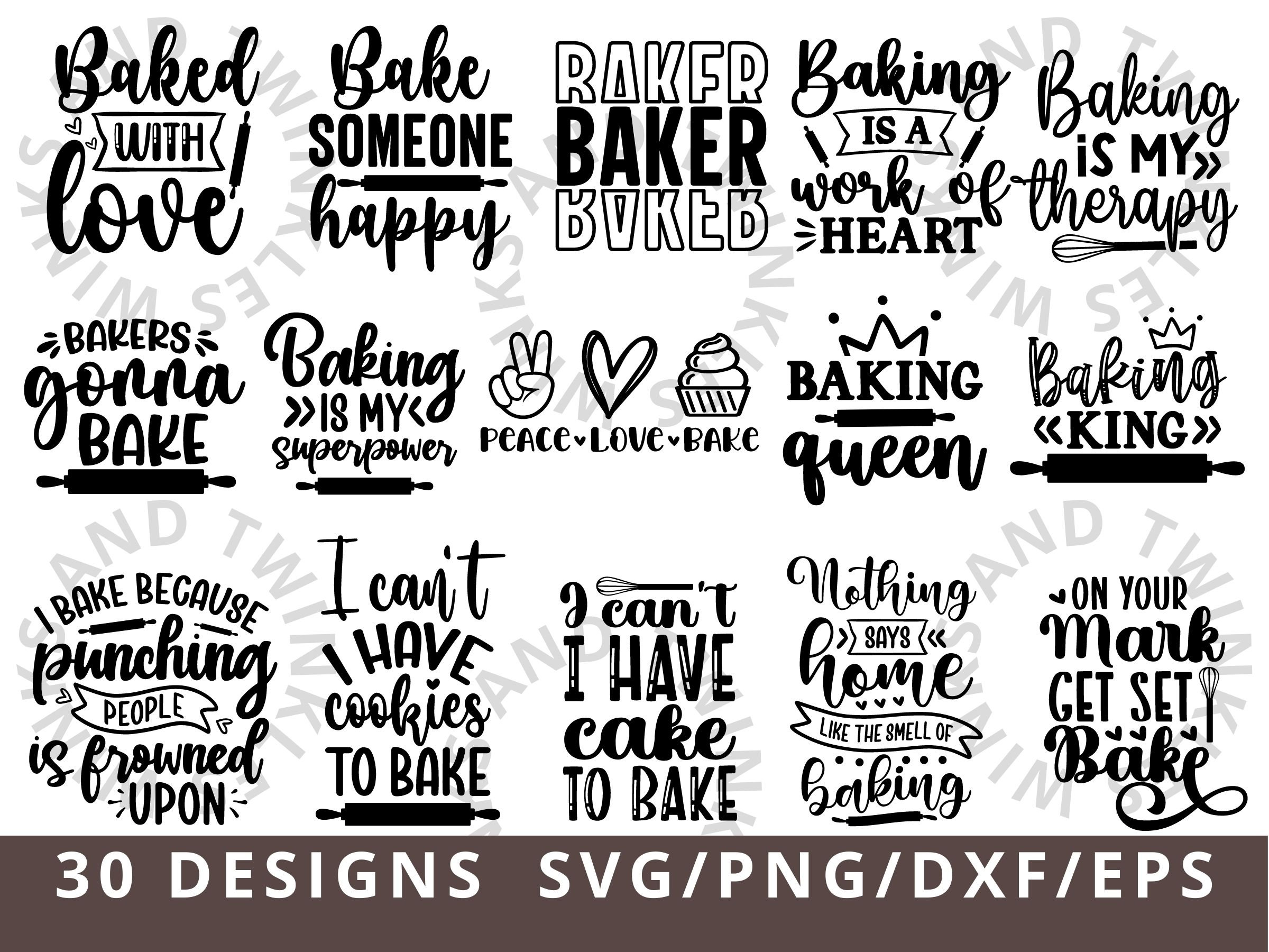 Baking Svg Bundle, Kitchen Svg, Baker Svg Bundle, Bakery Svg Bundle ...