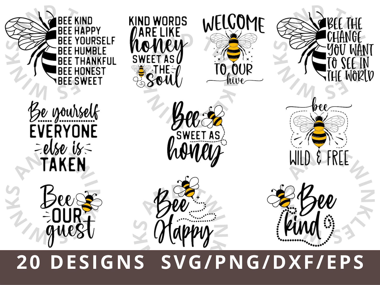 Bee SVG Bundle Honey Bee SVG Bee Sayings Svg Png Dxf - Etsy