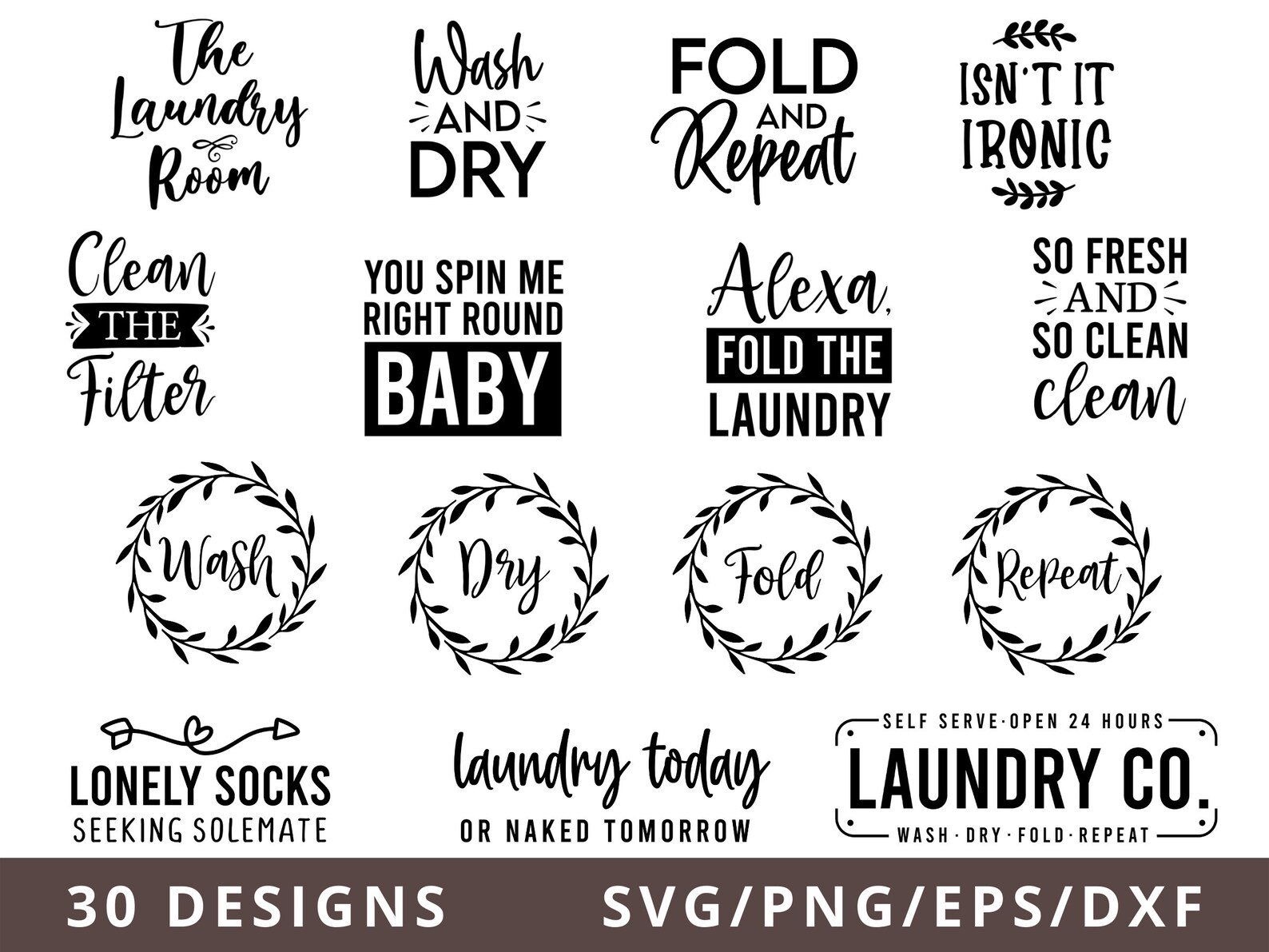 Laundry Svg Bundle Laundry Room Sign Svg Dxf Eps Png Wash - Etsy