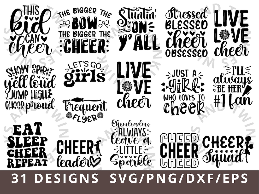 Cheer Svg Bundle Cheer Mom Svg Bundle Cheerleading Svg Cheerleader Svg