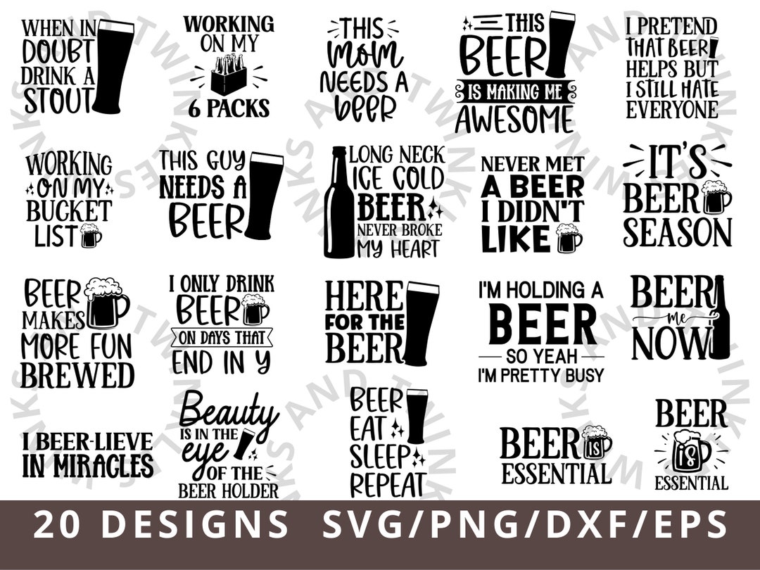 Beer SVG, Beer Quotes SVG Bundle, Beer Glass SVG, Alcohol Quotes Svg ...