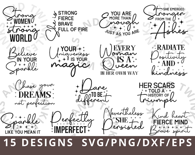 Woman Inspirational SVG Bundle, She is Me SVG, Women Empowerment Svg ...