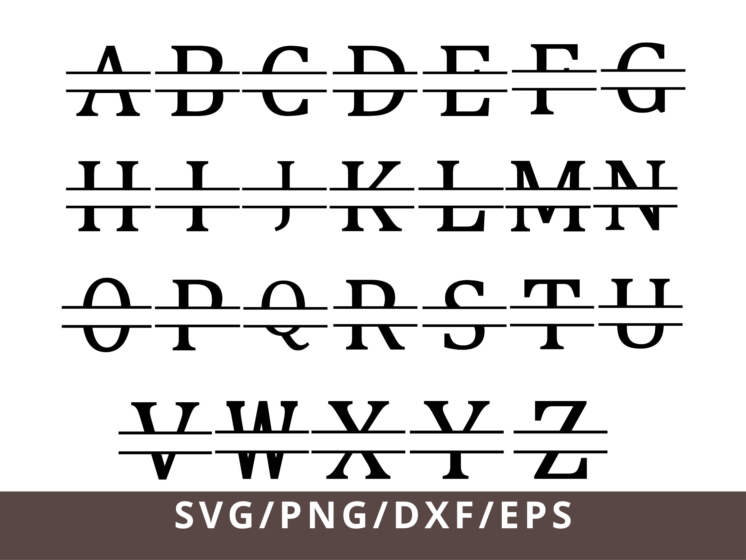 Split Monogram SVG Split Monogram Font Svg Font Svg for - Etsy