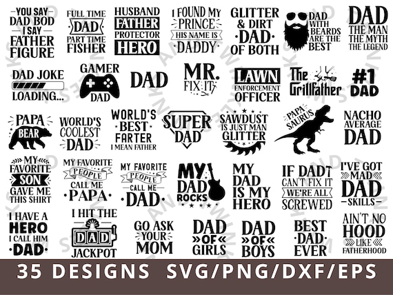Dad Svg Bundle Fathers Day Svg Daddy Svg Bundle Father - Etsy Australia