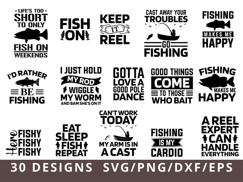 Fishing Svg, Fishing Svg Bundle, Fishing Quotes Svg for Cricut, Fishing ...