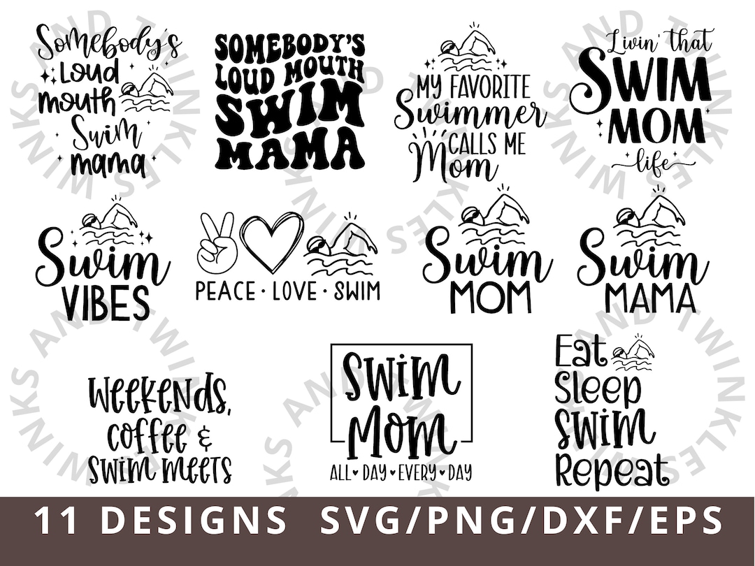 Swim Mom SVG, Swimming Svg, Swim Mom Shirt Svg Png Dxf, Cricut ...
