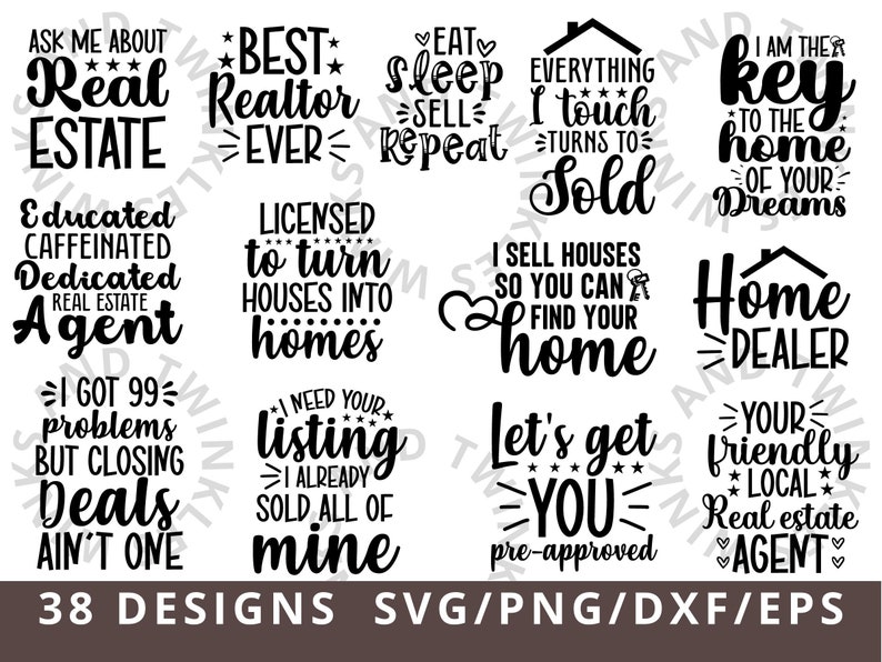 Real Estate SVG Bundle Realtor Svg Real Estate Agent Svg Cut - Etsy