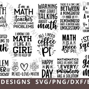 Math Svg Mathematics Svg Bundle Math Teacher Svg Math - Etsy