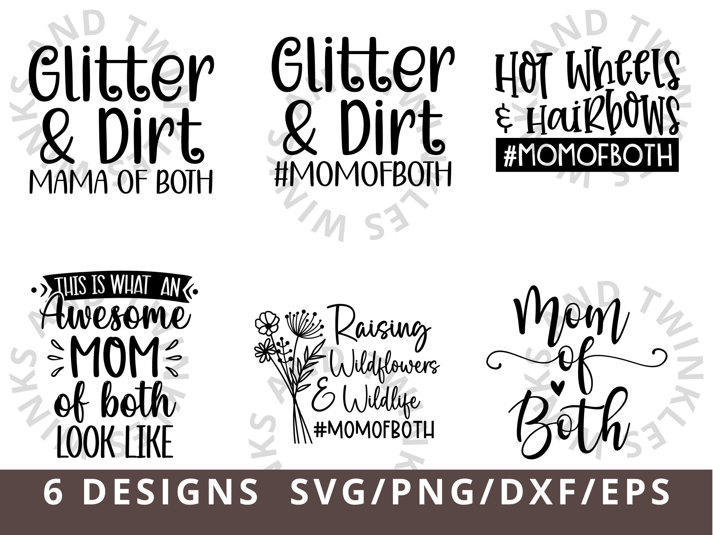 Mom of Both SVG Bundle - Boy and Girl Mom Bundle SVG File for Cricut ...