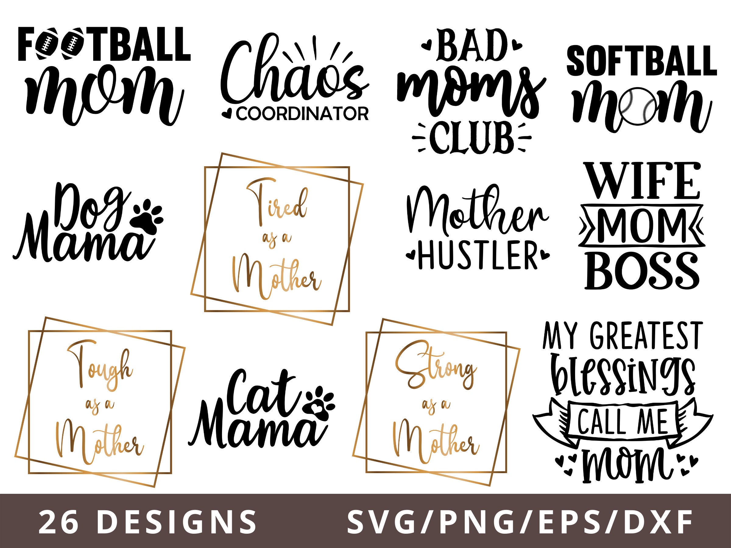 Mom Svg Bundle Mom Life Svg Mama Svg Mothers Day Svg | Etsy