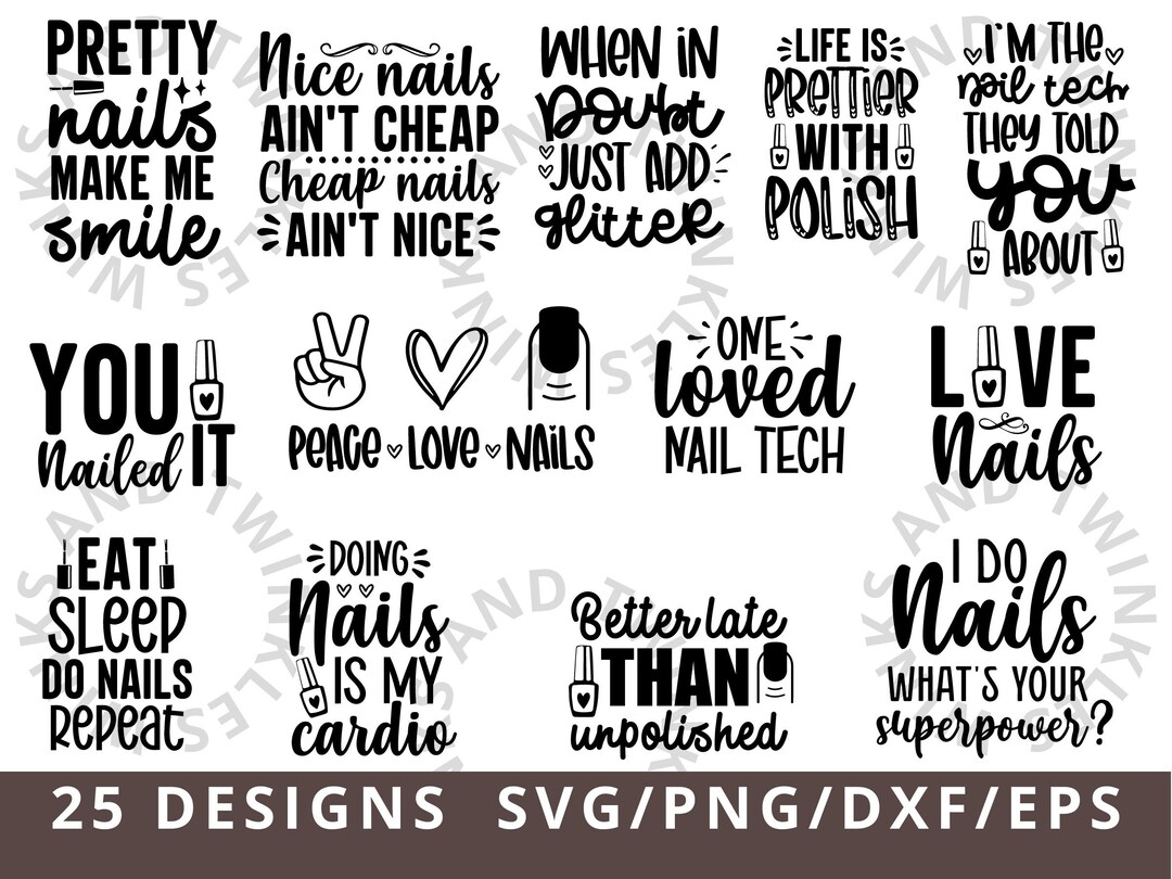 Nail Tech SVG - Nail Artist Svg Files - Nails Svg Png Dxf Eps - Beauty ...