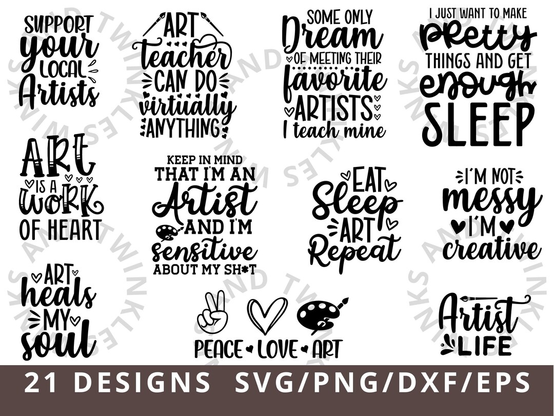 Artist SVG DXF PNG Eps, Art Lover Svg, Art Teacher Svg Art Svg Cutting ...