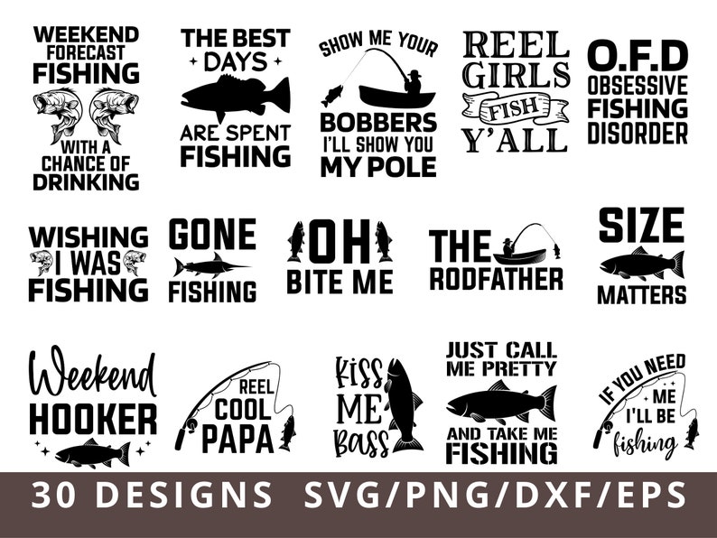 Fishing Svg Fishing Svg Bundle Fishing Quotes Svg for - Etsy