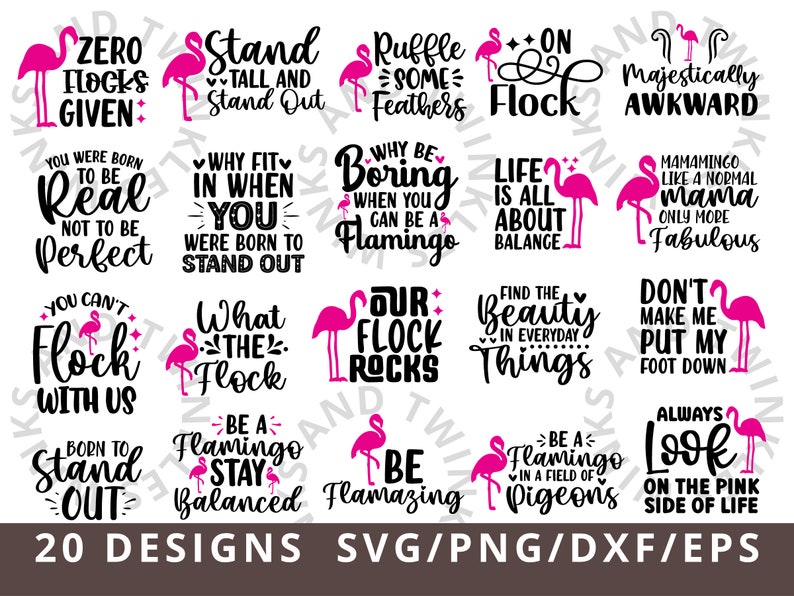 Flamingo SVG PNG Bundle Flamingo Quotes Shirt Funny Flamingo Png Eps ...