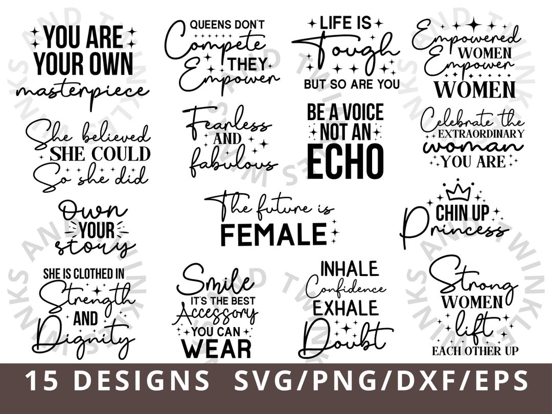 Women Inspirational SVG Bundle, Strong Women SVG, Women Empowerment Svg ...