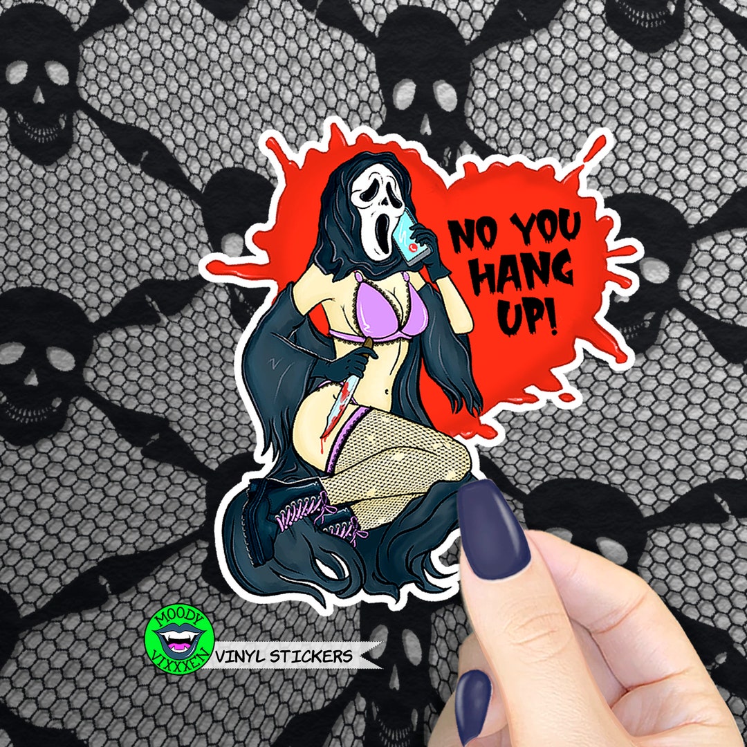 Ghost Face Stickers Horror Girl Pinup Sexy Slashers Series Scary Movie Funny Valentines Day