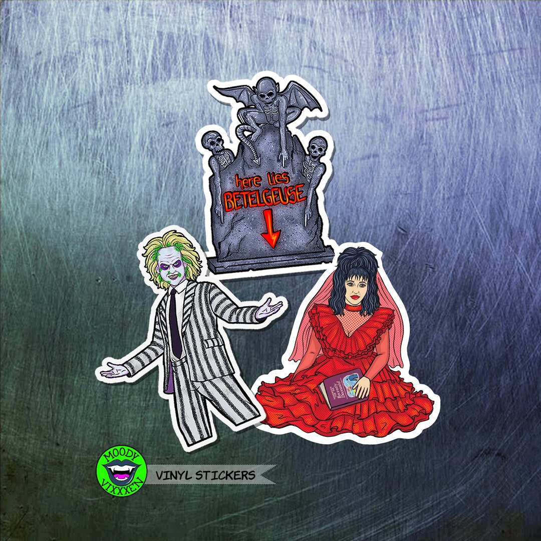 Beetlejuice Stickers Lydia Deetz Never Trust the Living Ghost With the ...