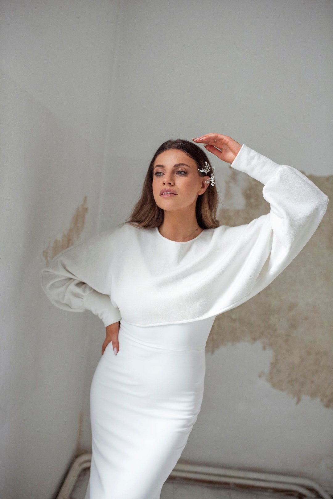 Bridal Sweater, Bridal Cover Up, Wedding Pullover, Ivory Sweater for ...