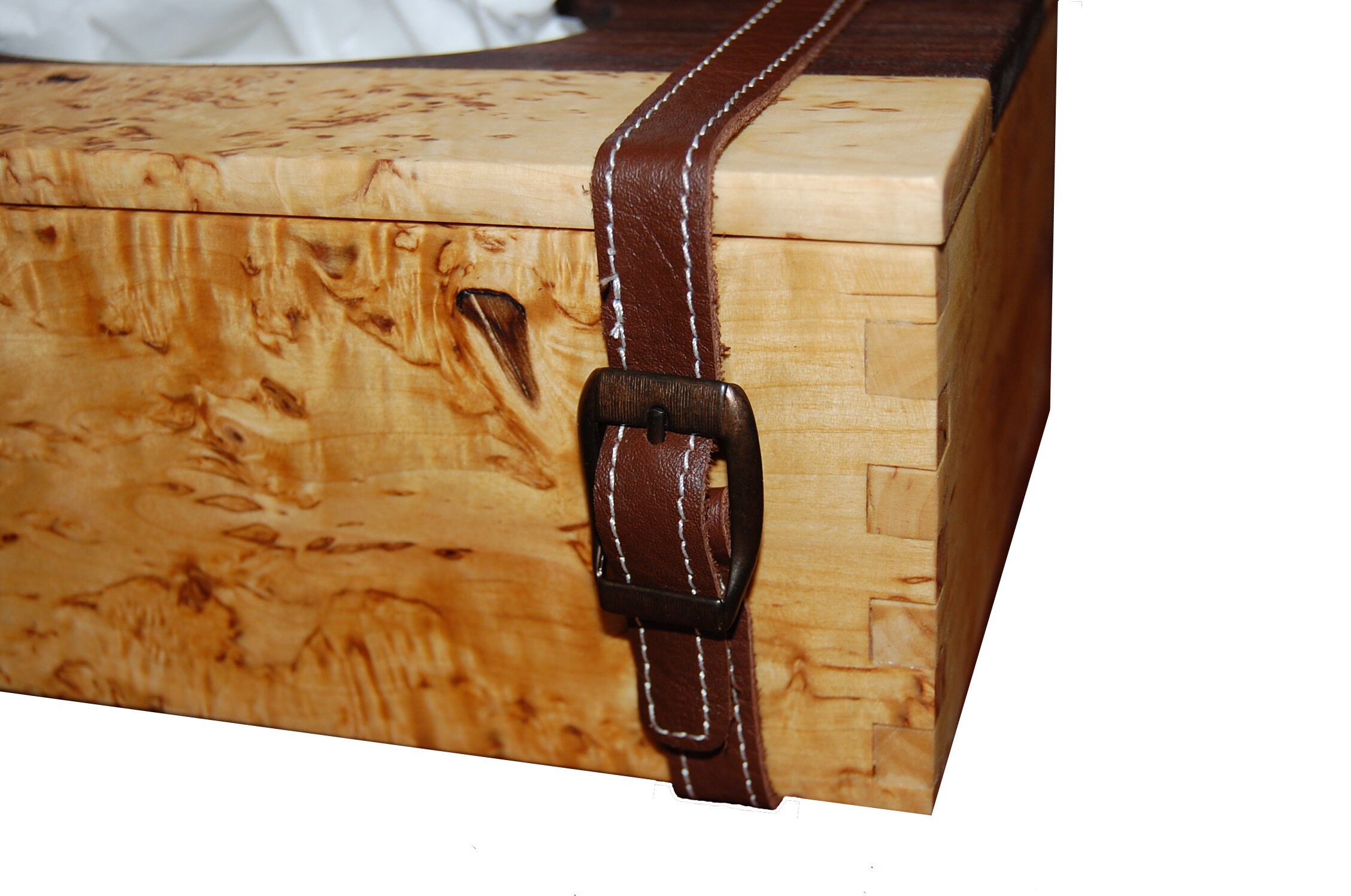 Wood Tissue Box Holder Burl Box Tissue Cover With Leather Straps Tissue ...