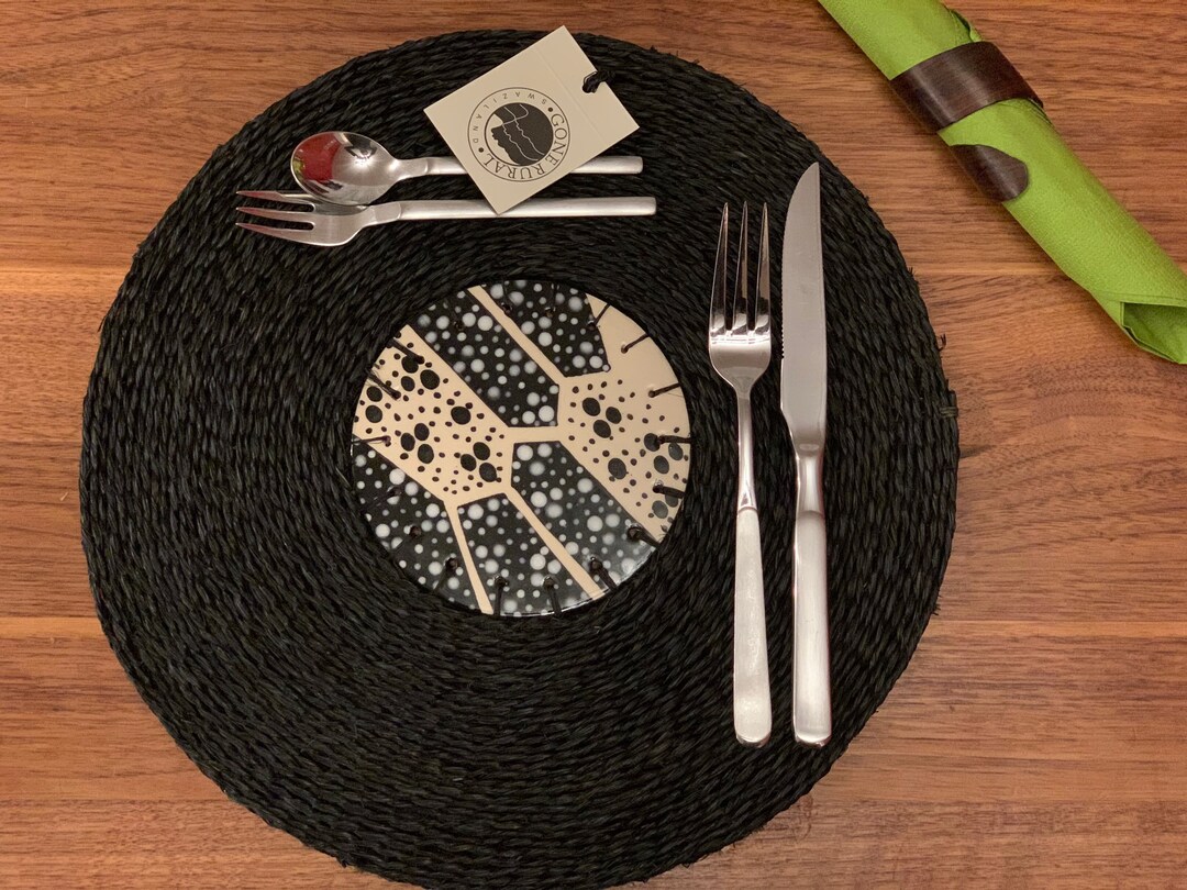Elegant Placemat Made of Ceramic & Natural Fibers, Handmade in ...