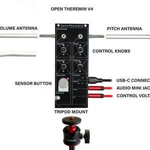 Open Theremin V4.5 + Antennas Kit - Real Theremin Instrument Pitch & Volume - Etsy