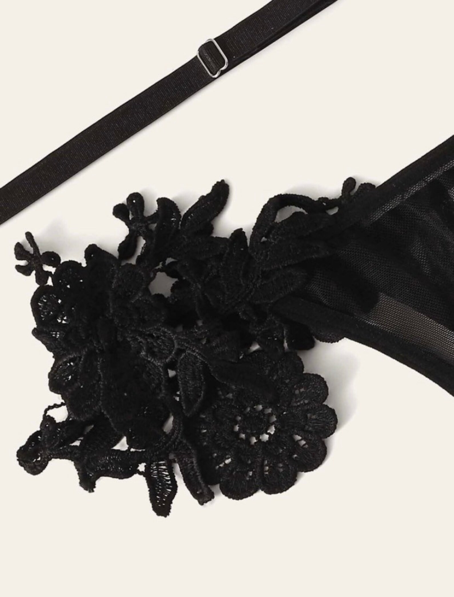 Lace Three Piece Lingerie Set Lace Lingerie Black Lingerie Etsy