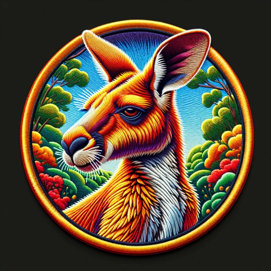 Kangaroo Patch Iron-on/sew-on Applique for Backpack Clothing Vest Bag ...