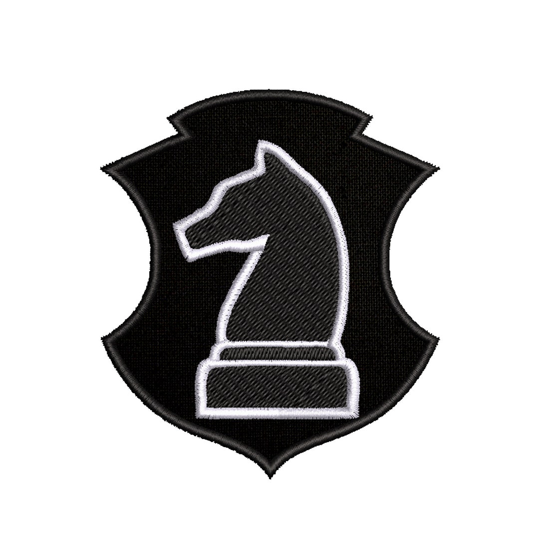 Black Knight Chess Piece Patch Embroidered DIY Iron-on/sew-on Applique ...