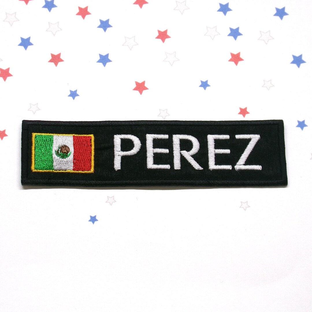Embroidered Custom Name Patch/mexico Flag Patch/personalized Name Tag Patch/iron-on Applique for ...