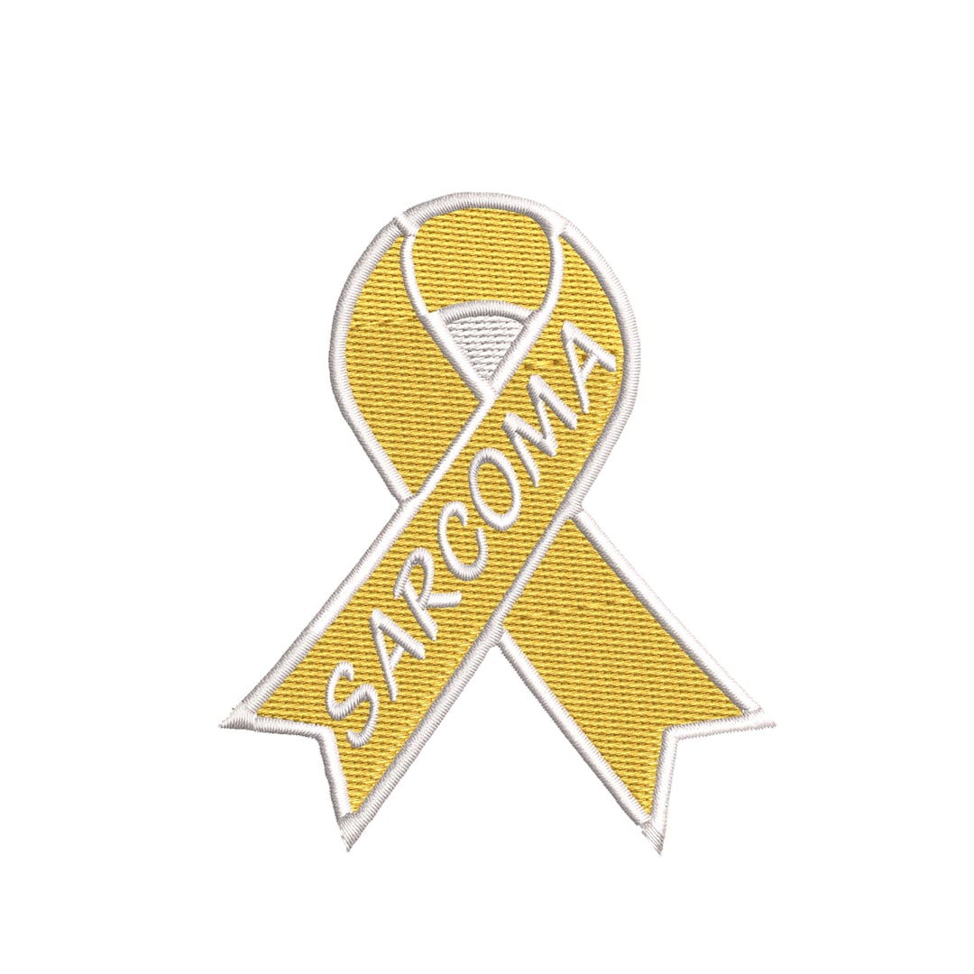 Sarcoma Awareness Yellow Ribbon Patch Embroidered Iron-on Applique Vest ...