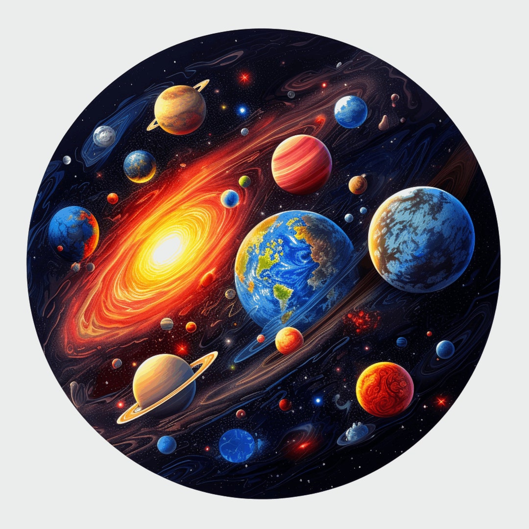 Solar System Sticker, Vinyl Stickers Decals, Space Sticker, Astronaut ...