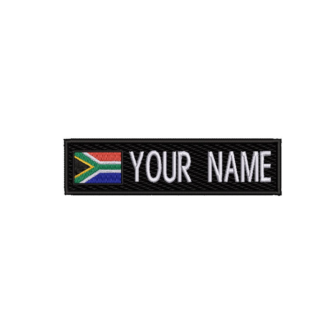 South Africa Personalized Name Tag Embroidered Patch Custom Applique ...