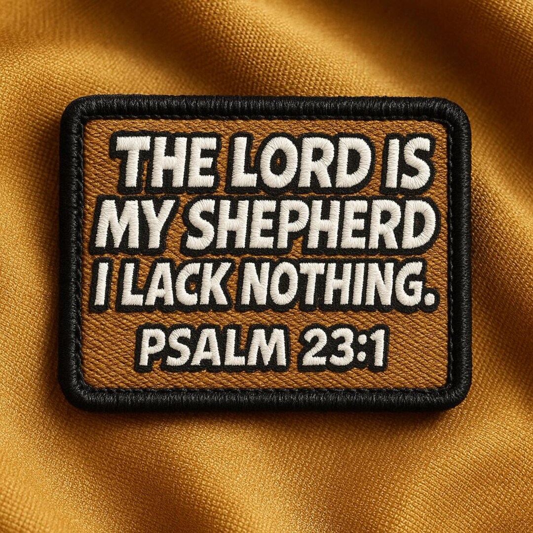 Bible Verse Patch/psalm 23:1 Patch/iron-on Patch/christian Religious ...