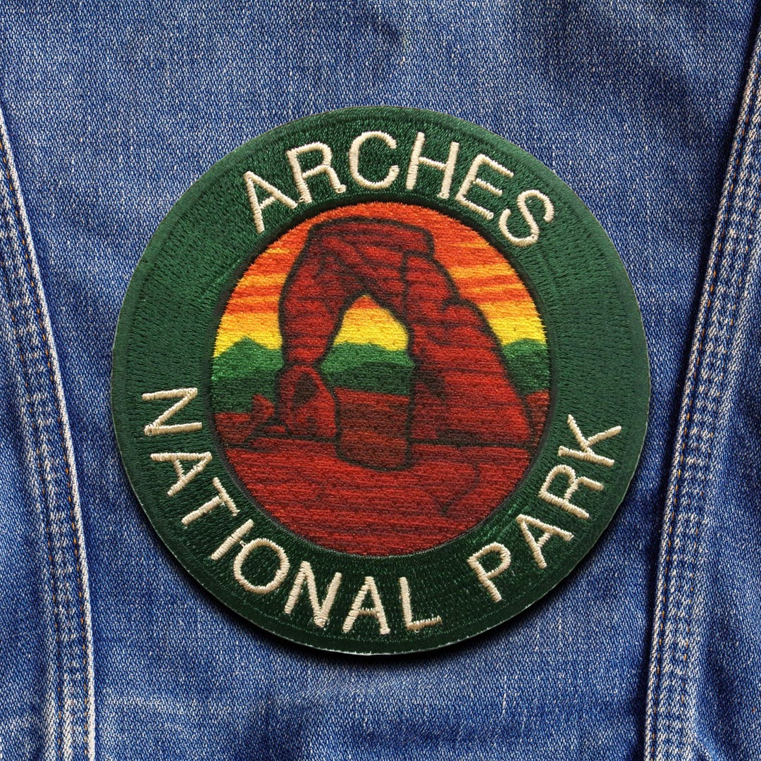Arches Park Patch/nature Badge/iron-on Applique/sew-on for Vest ...