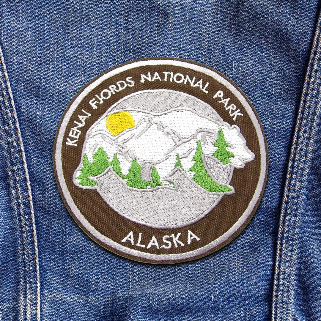 Kenai Fjords Patch Embroidered Iron-on Applique for Backpacks & Jackets ...