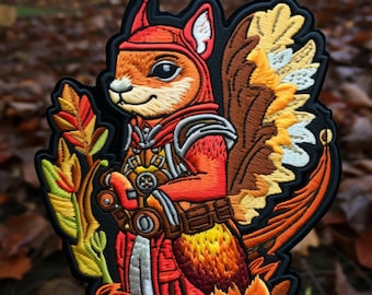 Ninja Squirrel Patch 392 2 Inch Diameter Embroidered Patch - Etsy