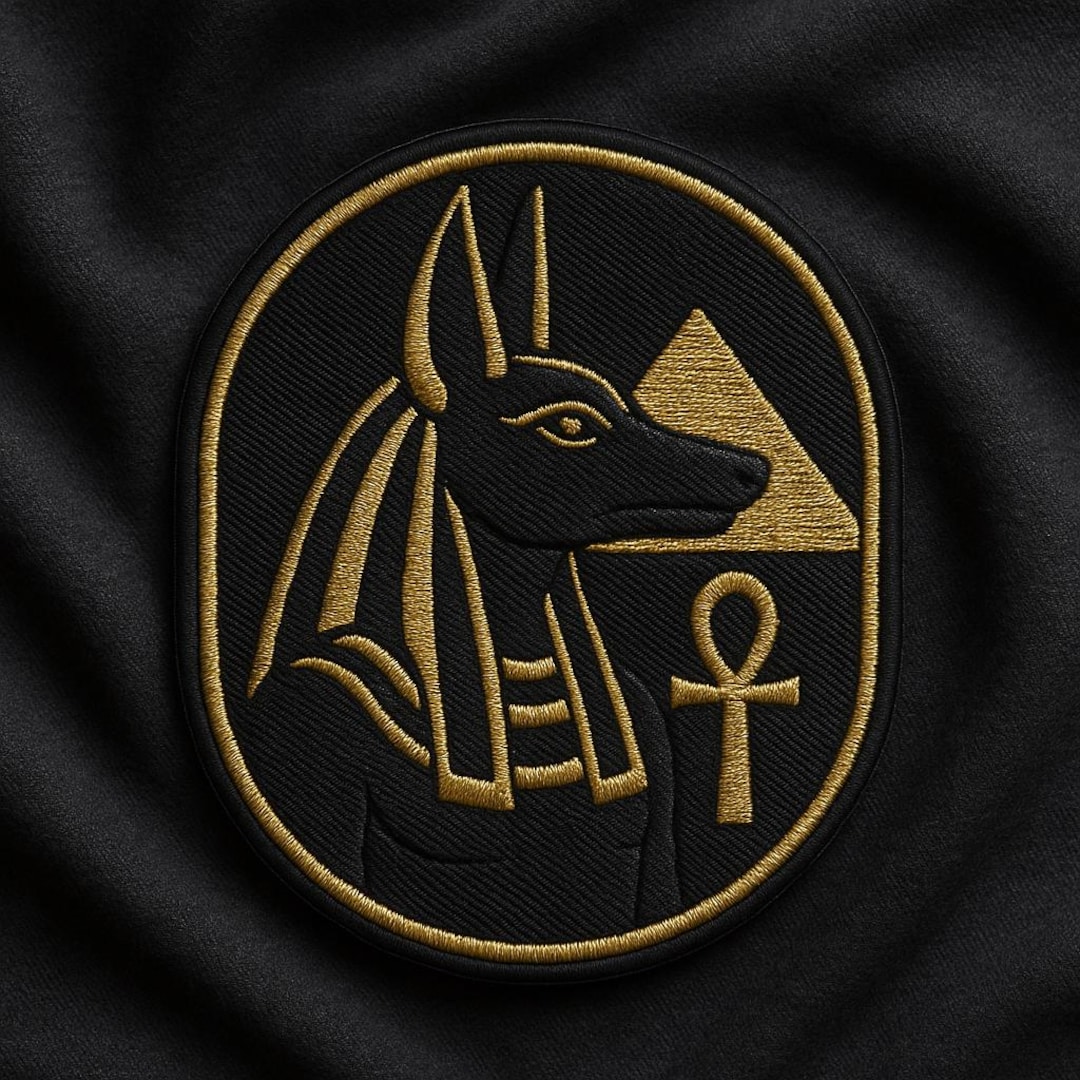 Iron-on Anubis Jackal-headed Figure Patch/ankh Patch/embroidered Patch ...